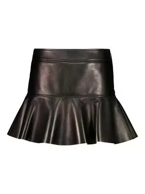TOM FORD Leather Ruffled Mini Skirt