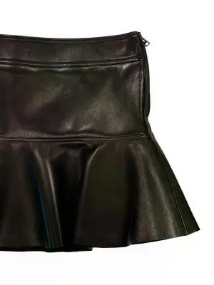 TOM FORD Leather Ruffled Mini Skirt