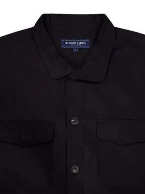 Frescobol Carioca Nuno Long-sleeves Pocket Shirt Jacket - Black