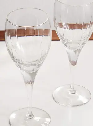 Christofle Iriana Set Of Two Crystal Red Wine Glasses