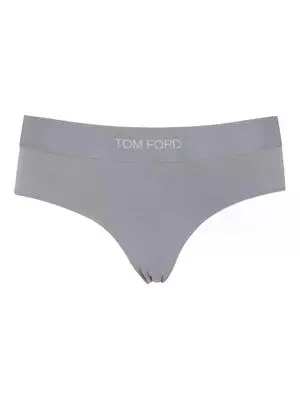 TOM FORD Logo Waistband Briefs - Grey