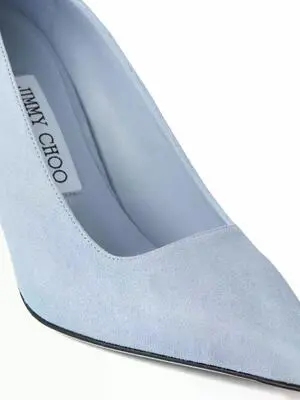 JIMMY CHOO 80mm Ixia Pointed-toe Pumps - Blue