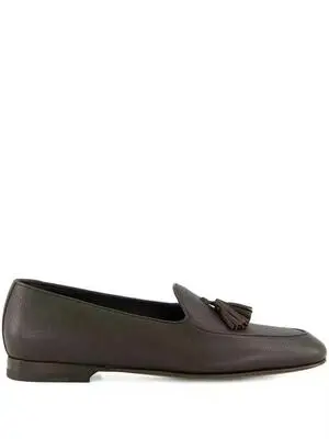 Manolo Blahnik Lennox Leather Loafers - Brown