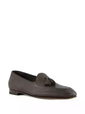 Manolo Blahnik Lennox Leather Loafers - Brown