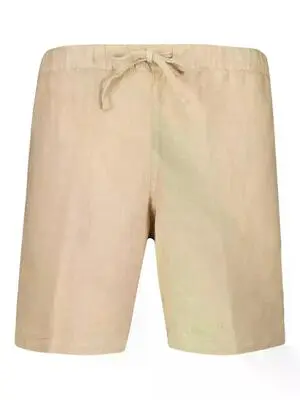 120% Lino Button Detailed Shorts For Men