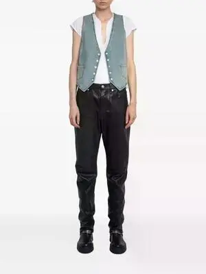 Zadig&Voltaire V-neck Studded Waistcoat - Blue