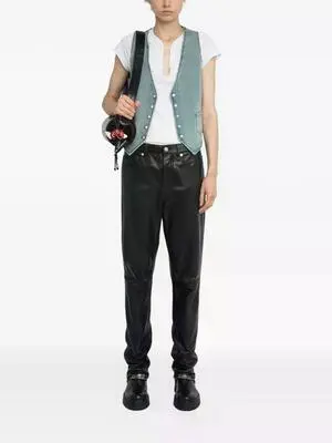 Zadig&Voltaire V-neck Studded Waistcoat - Blue