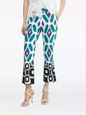 Luisa Spagnoli Abstract-print Flared Trousers