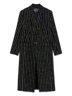 MUGLER Pinstripe Wool Coat