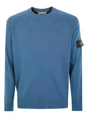 Stone Island Raglan-sleeves Logo-patch Sweater