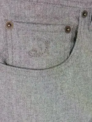 Jacob Cohen Wool Trousers With Embroidered Pocket