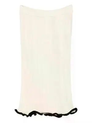 JIL SANDER Asymmetric Midi Skirt - Neutrals