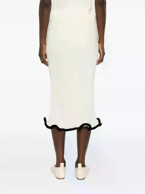 JIL SANDER Asymmetric Midi Skirt - Neutrals