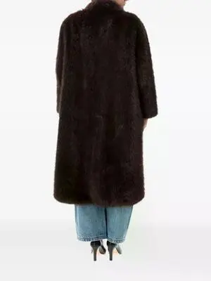 SWORD 6644 Longline Faux-fur Coat