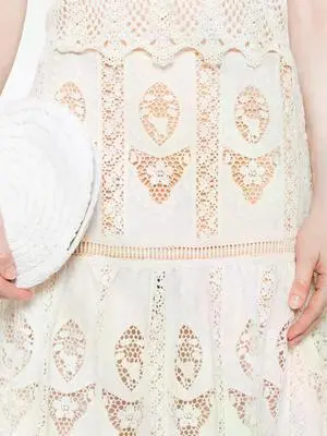Johanna Ortiz Lace Tiered Maxi Skirt