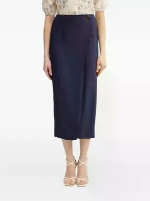 Luisa Spagnoli Wrap-front Midi Skirt