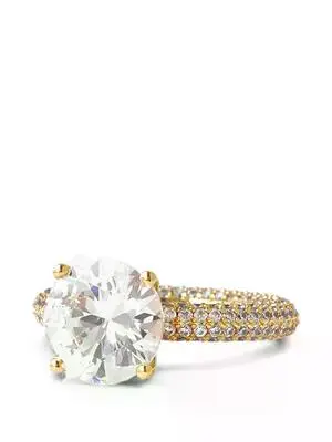 IZABEL DISPLAY Tone And White Stone Pavé Band Ring