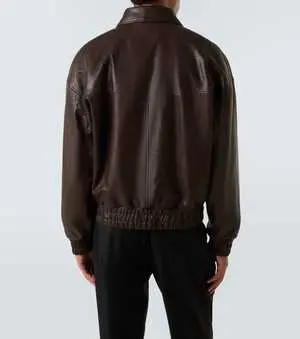 Saint Laurent Leather Bomber Jacket