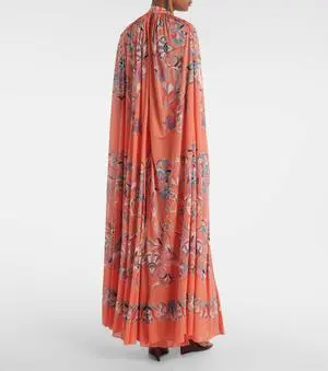 Etro Paisley Printed Caped Gown