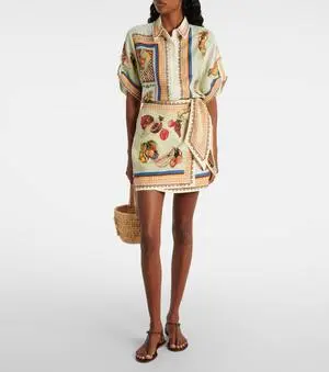 ALEMAIS Alémais Mercado Printed Linen Shirt - Multicoloured