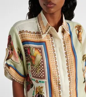 ALEMAIS Alémais Mercado Printed Linen Shirt - Multicoloured