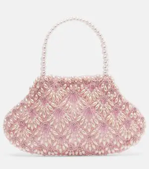 CLIO PEPPIATT Scallop Embellished Mini Tote Bag - Pink