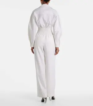 Victoria Beckham Tab Detail Wool-blend Jumpsuit