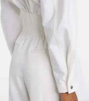 Victoria Beckham Tab Detail Wool-blend Jumpsuit