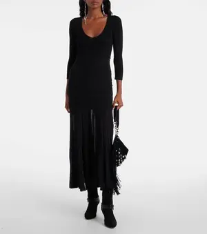 Isabel Marant Étoile Ezra Pleated Semi-sheer Crêpe Skirt