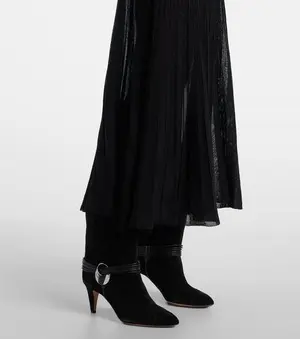 Isabel Marant Étoile Ezra Pleated Semi-sheer Crêpe Skirt