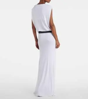 Christopher Esber Belted Draped Jersey Maxi Dress