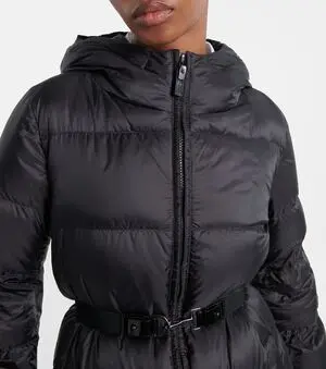Max Mara Belted Quilted Down Coat - Black