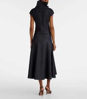 Jacquemus Triangle De-nîmes Denim Midi Skirt