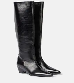 Women's Black Calf High Boots