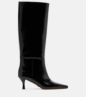 Proenza Schouler Leather Square Toe Knee-high Boots - Black