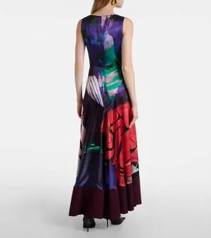 ROKSANDA Munir Printed Silk Satin Gown - Multicoloured