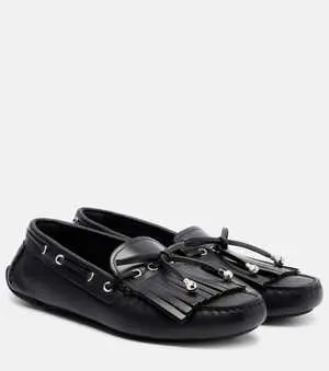 JIMMY CHOO Manon Leather Moccasins