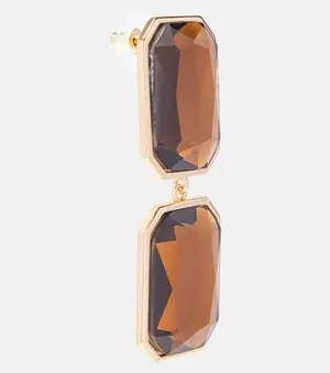 SELF-PORTRAIT Amber Gold-plated Drop Earrings