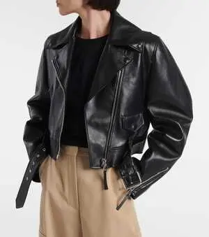Givenchy Cocoon Cropped Leather Biker Jacket