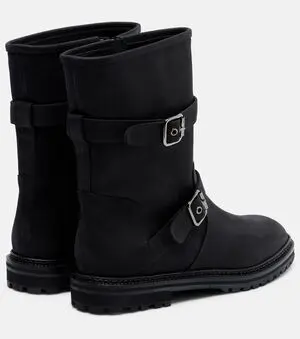 Manolo Blahnik Sulaltrosa Leather Biker Boots