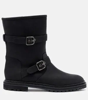 Manolo Blahnik Sulaltrosa Leather Biker Boots