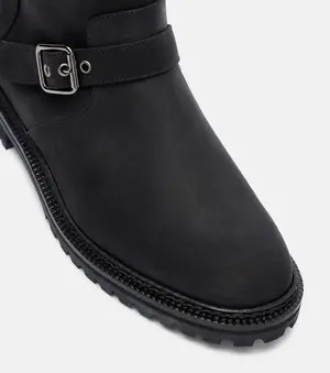 Manolo Blahnik Sulaltrosa Leather Biker Boots