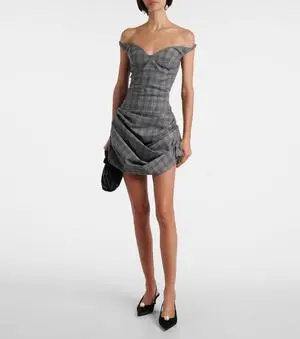 Magda Butrym Heather Wool-blend Bustier Dress