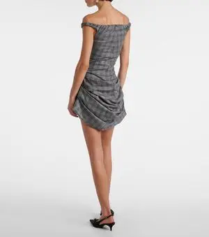 Magda Butrym Heather Wool-blend Bustier Dress