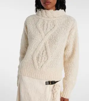 Isabel Marant Étoile Romane Cable-knit Turtleneck Sweater - Beige