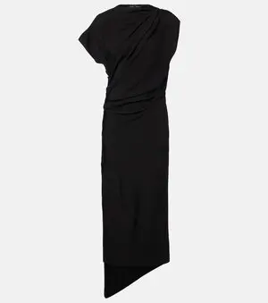 Proenza Schouler Hallie Draped Midi Dress - Black