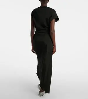 Proenza Schouler Hallie Draped Midi Dress - Black