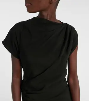 Proenza Schouler Hallie Draped Midi Dress - Black