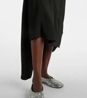 Proenza Schouler Hallie Draped Midi Dress - Black