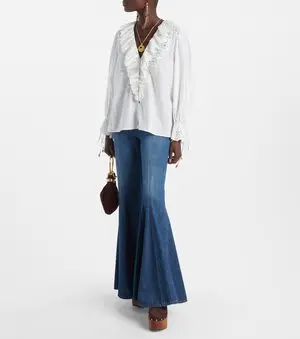 JIMMY CHOO Alida 135 Suede Platform Clogs